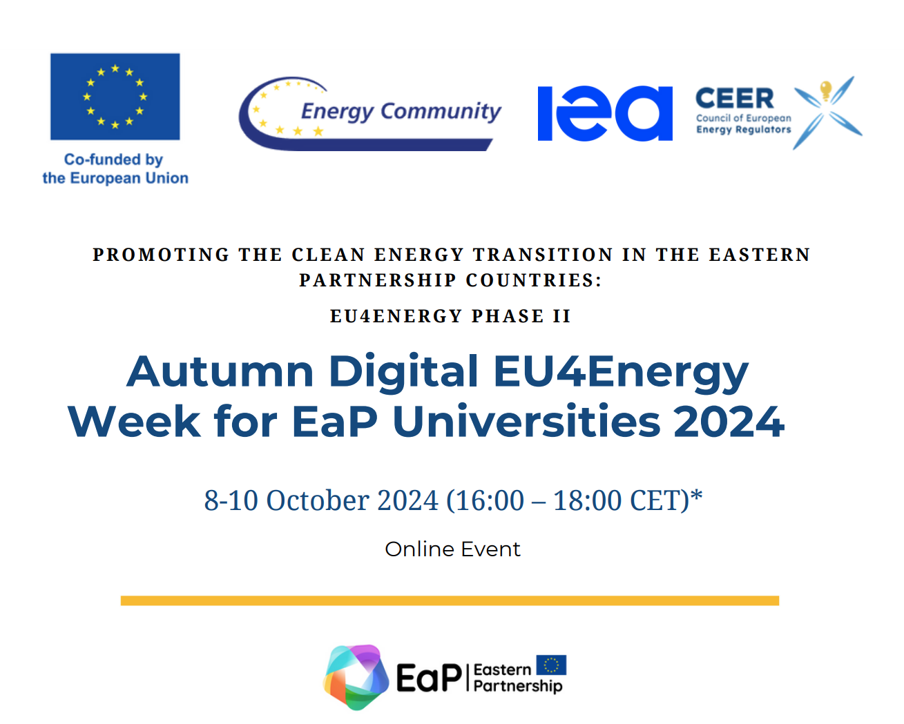 Autumn Digital EU4Energy Week for EaP universities 2024 – Empowering ...